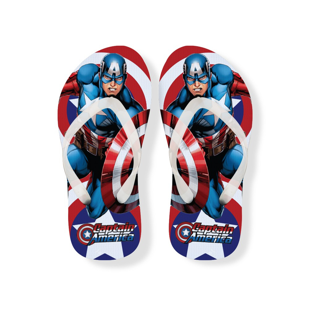 Superhero Captain America Boys Sponge Flip Flops | Shopee Philippines