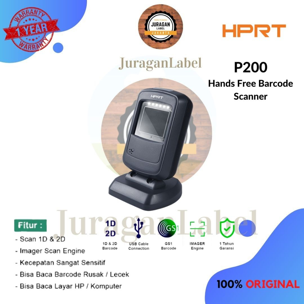 Hprt P200 Scanner Barcode Imager 1d 2d Scan Qr Code Usb Shopee