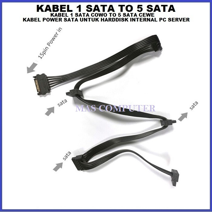 Sata to sata cable / 1 sata to 5 sata cable / 15pin sata cable / sata ...