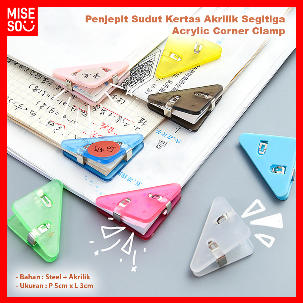 Miseso Triangle Paper Corner Clamp Acrylic Paper Clamp Acrylic Corner ...