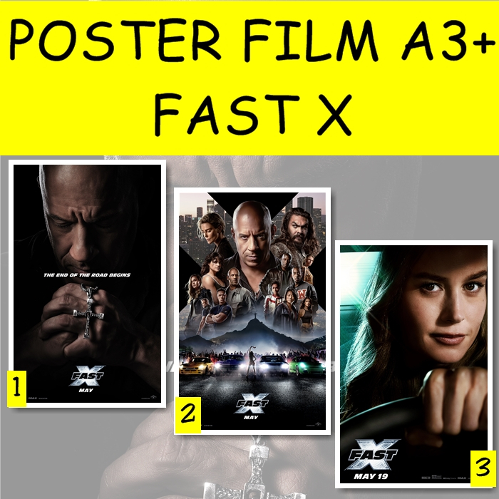 HIASAN DINDING Poster Fast X - Fast & Furious 10 - Wall Decoration A3 ...
