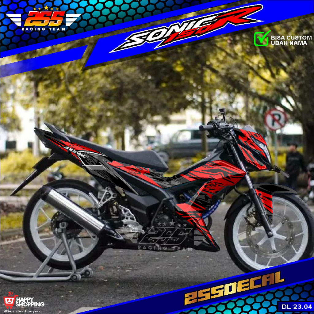 Decal Sticker Honda SONIC 150R Fullbody Fullblock Design Misson Winnow ...