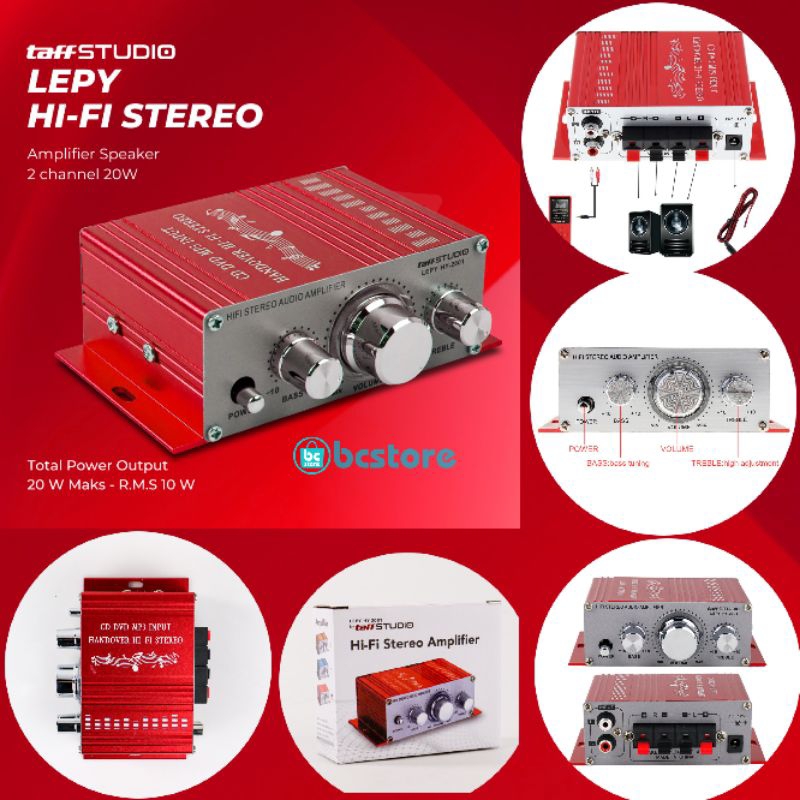 Lepy Hi-Fi Stereo Amplifier Speaker 2 channel 20W - HY-2001 ...