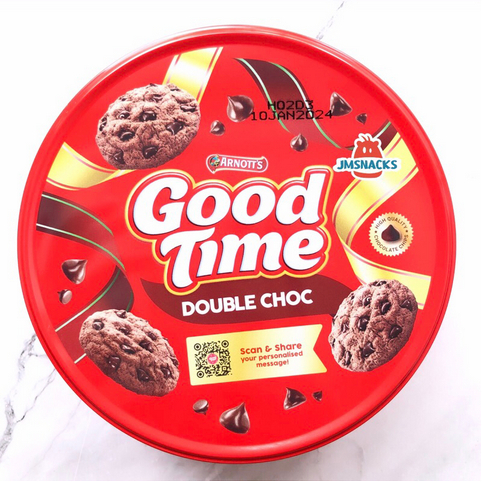 Good TIME ASSORTED DOUBLE CHOCO 149GR GOODTIME Cans COOKIES CHOCOLATE ...