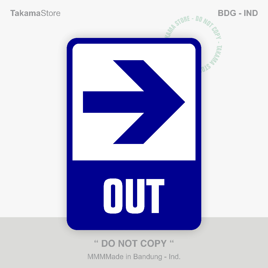 Exit direct right sign - Size 35cm x 50cm - Aluminum plate | Shopee ...