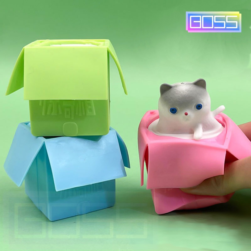 Boss-pop it Cat Squishy Toy Viral Anti Stress Squeeze Squishy Toy ...