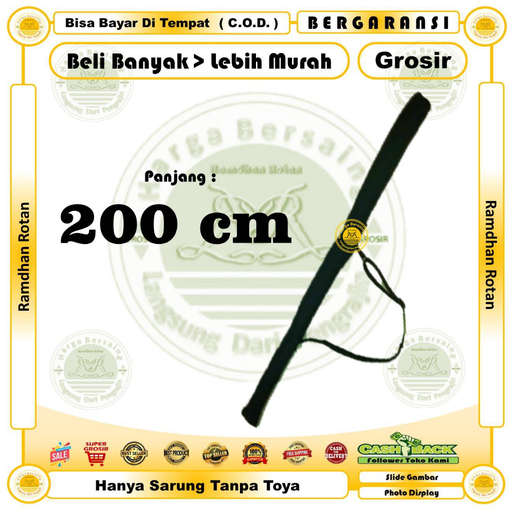Sarungtoya Silat 200 Cm - Kimu Stick Container - Slongsong Toya Rattan ...