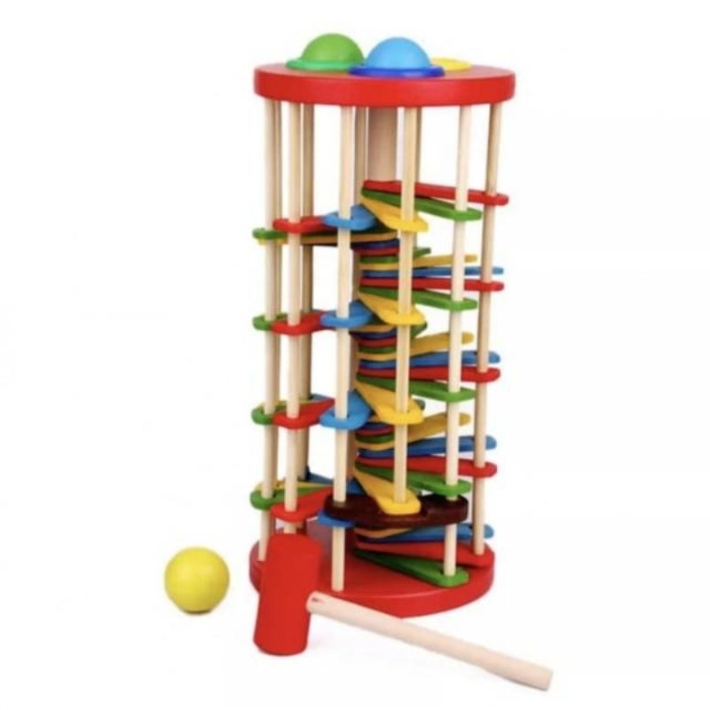 Knock ball the ladder toy tower knock ball educational toy wooden toy ...