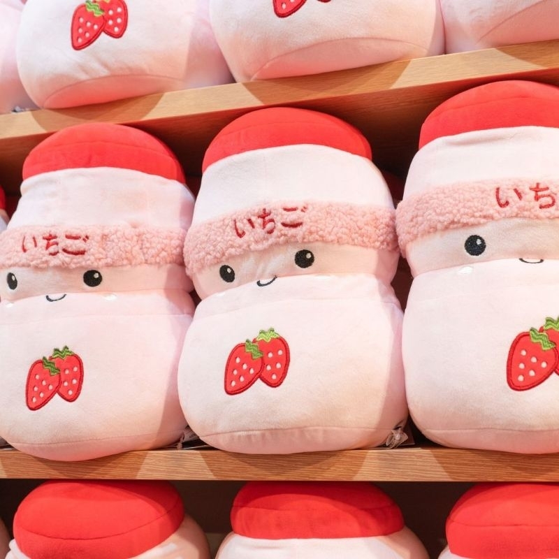 Yakult Strawberry Plush Toy 30cm Miniso | Shopee Philippines