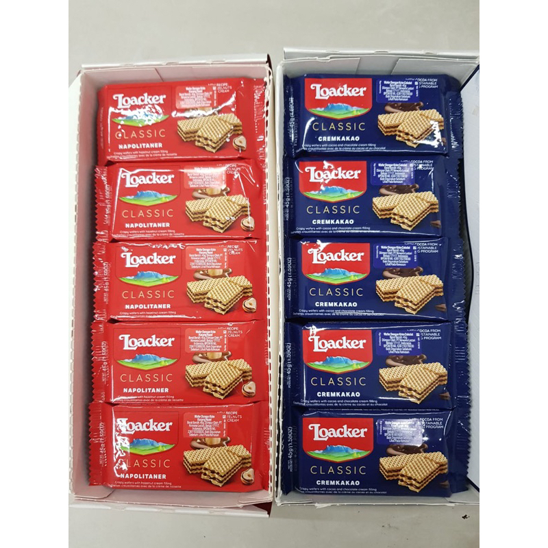 Loacker classic Napolitaner / cremakakao 45 grams | Shopee Philippines