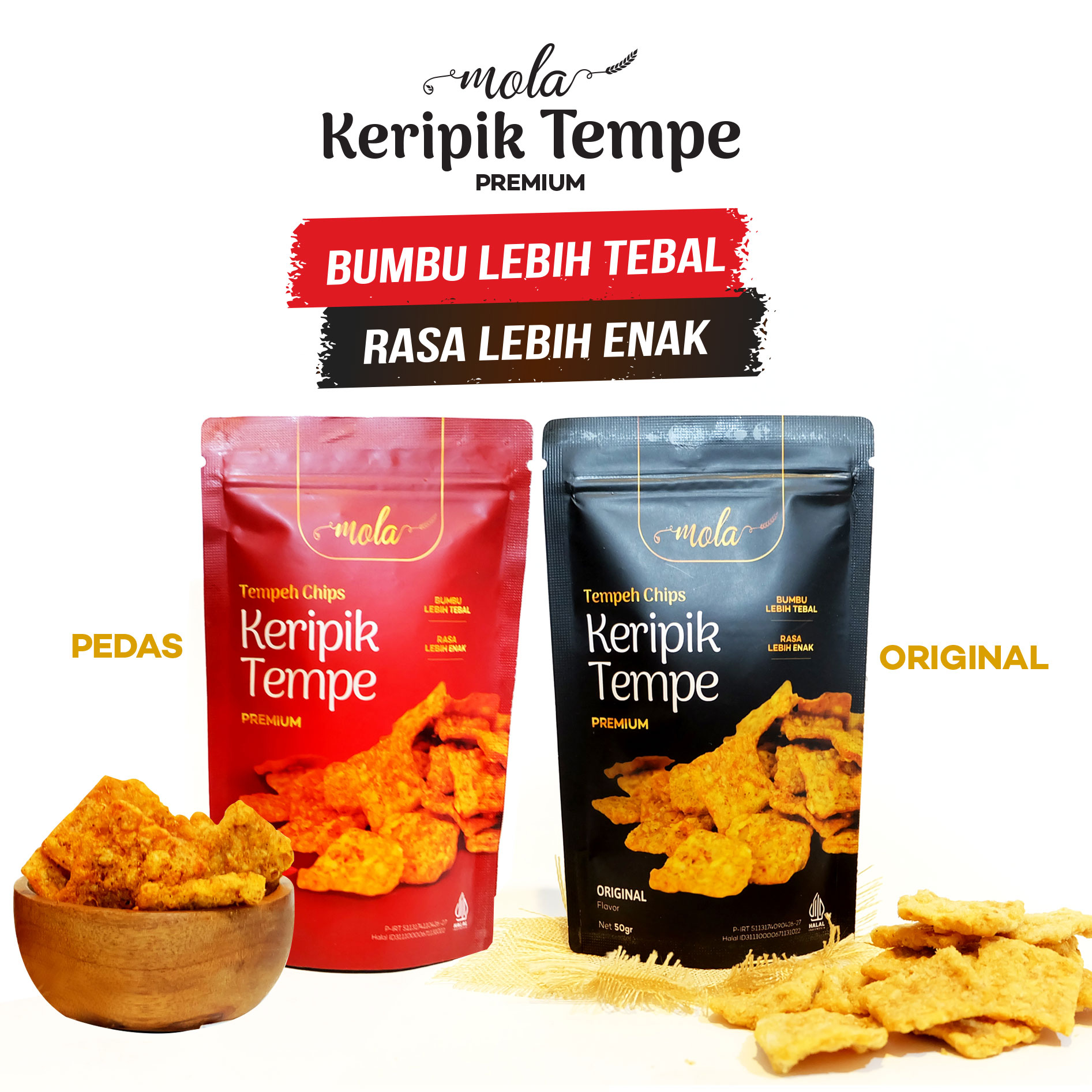 Mola Tempeh Chips Halal Snack | Shopee Philippines