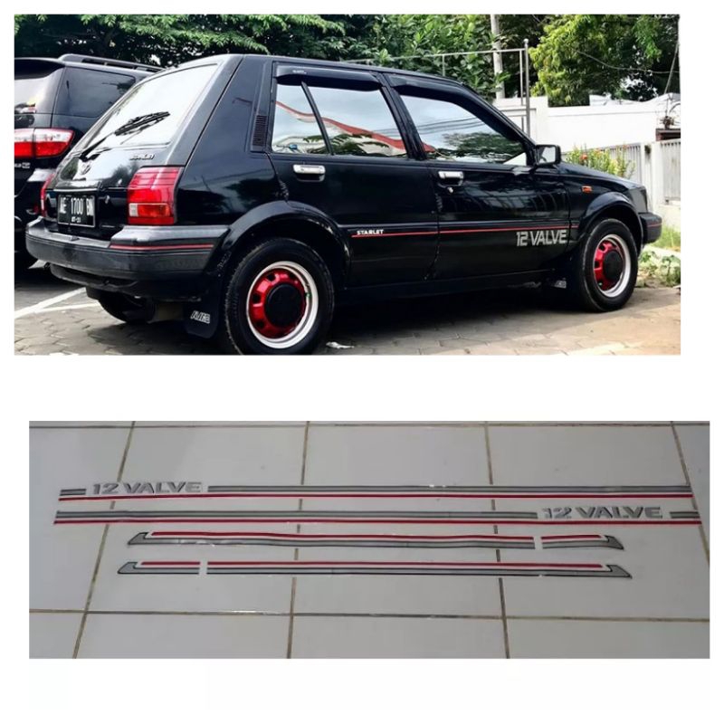 List of Toyota Starlet 12 Valve body stickers / List of Toyota Starlite ...