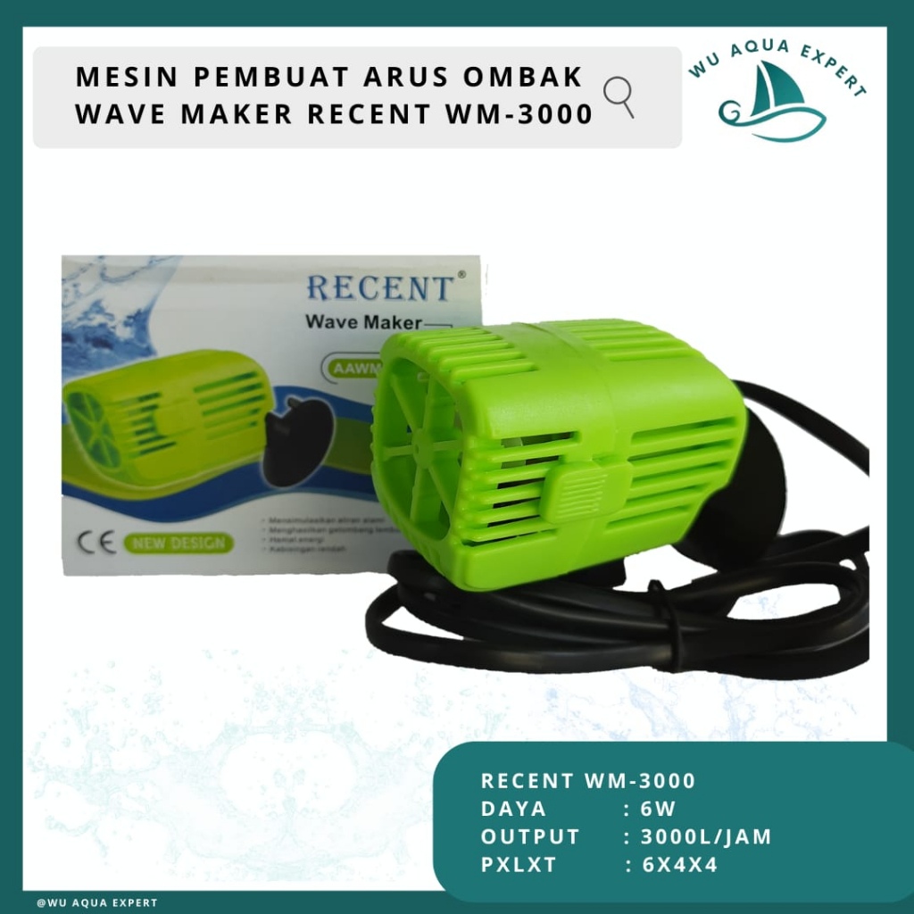MESIN Recent WAVE MAKER AA WM 3000 WAVE Flow Pump Aquarium Pond ...