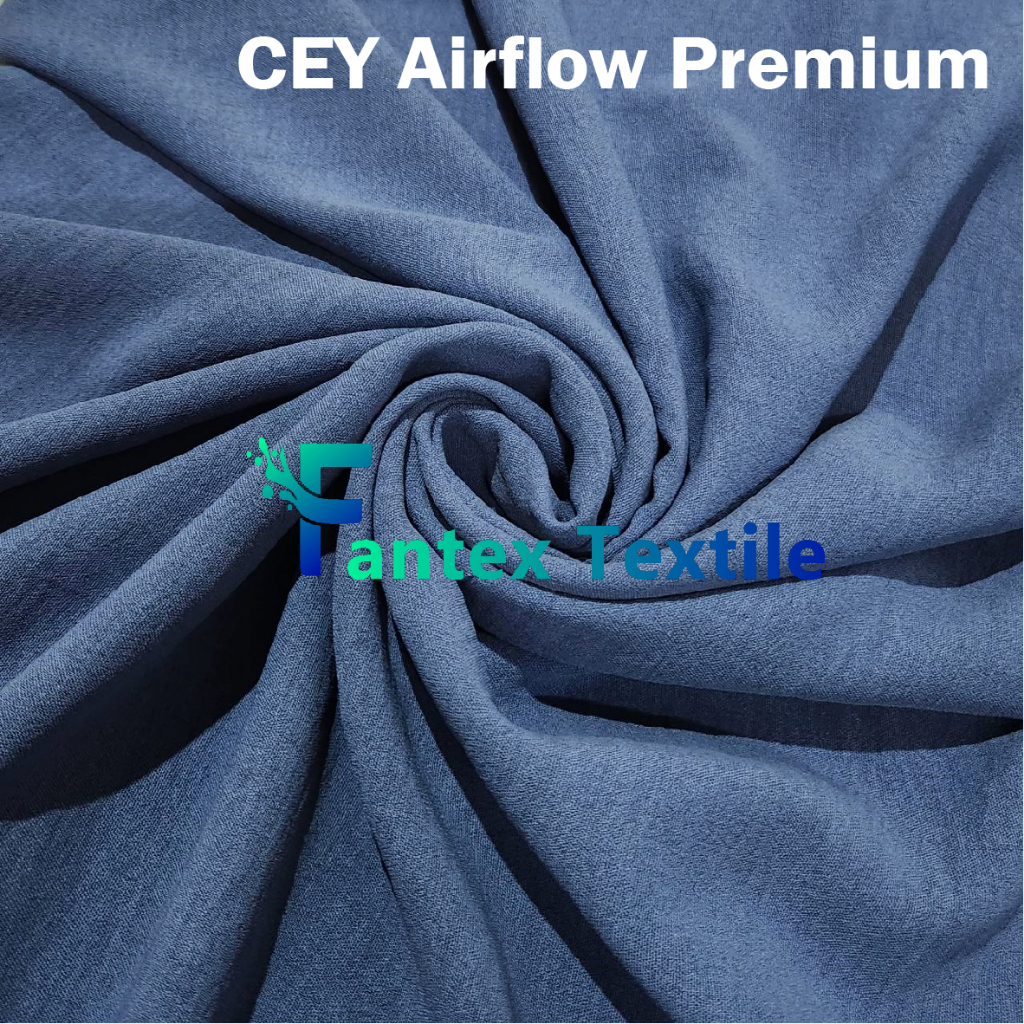 (Price Per 50cm) CEY Airflow Premium Crinkle Fabric per 0.5m per 50cm 1 ...