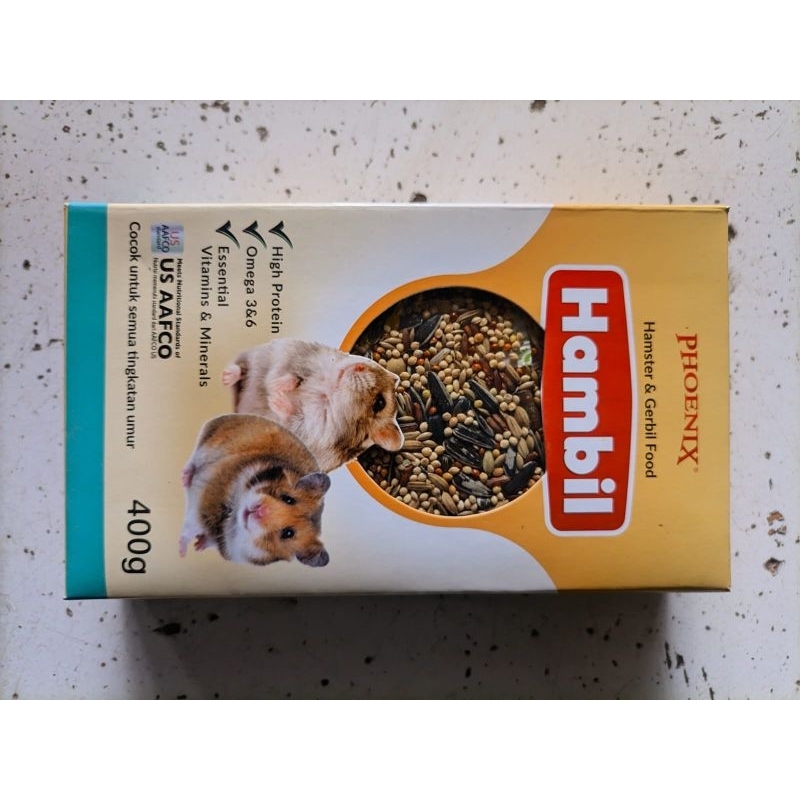 HAMBIL PHOENIX hamster and Gerbil Food 400gr hamster snack | Shopee ...
