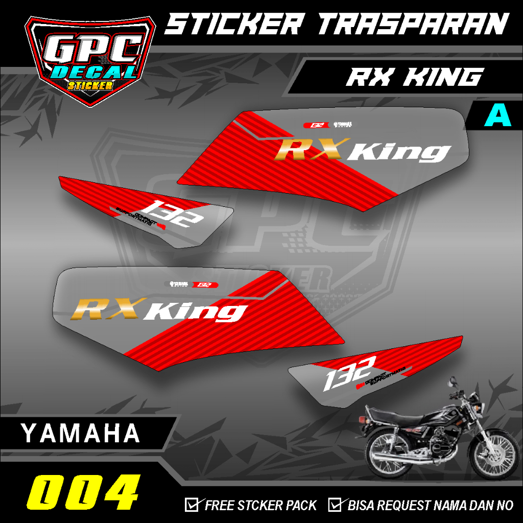 Latest RX KING TRANSPARENT STRIPING GPC DECAL 004 | Shopee Philippines