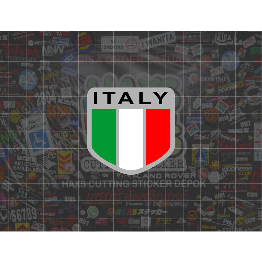 Cutting Sticker Italy Flag Emblem Size 5 cm For Cars & Motorcycles ...