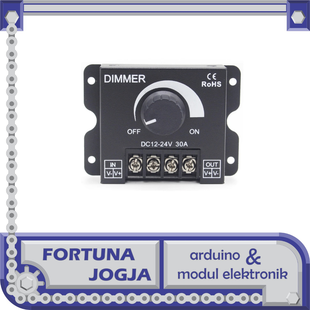 Adjustable LED Dimmer DC 12V - 24V 30A LED Brightness Regulator ...