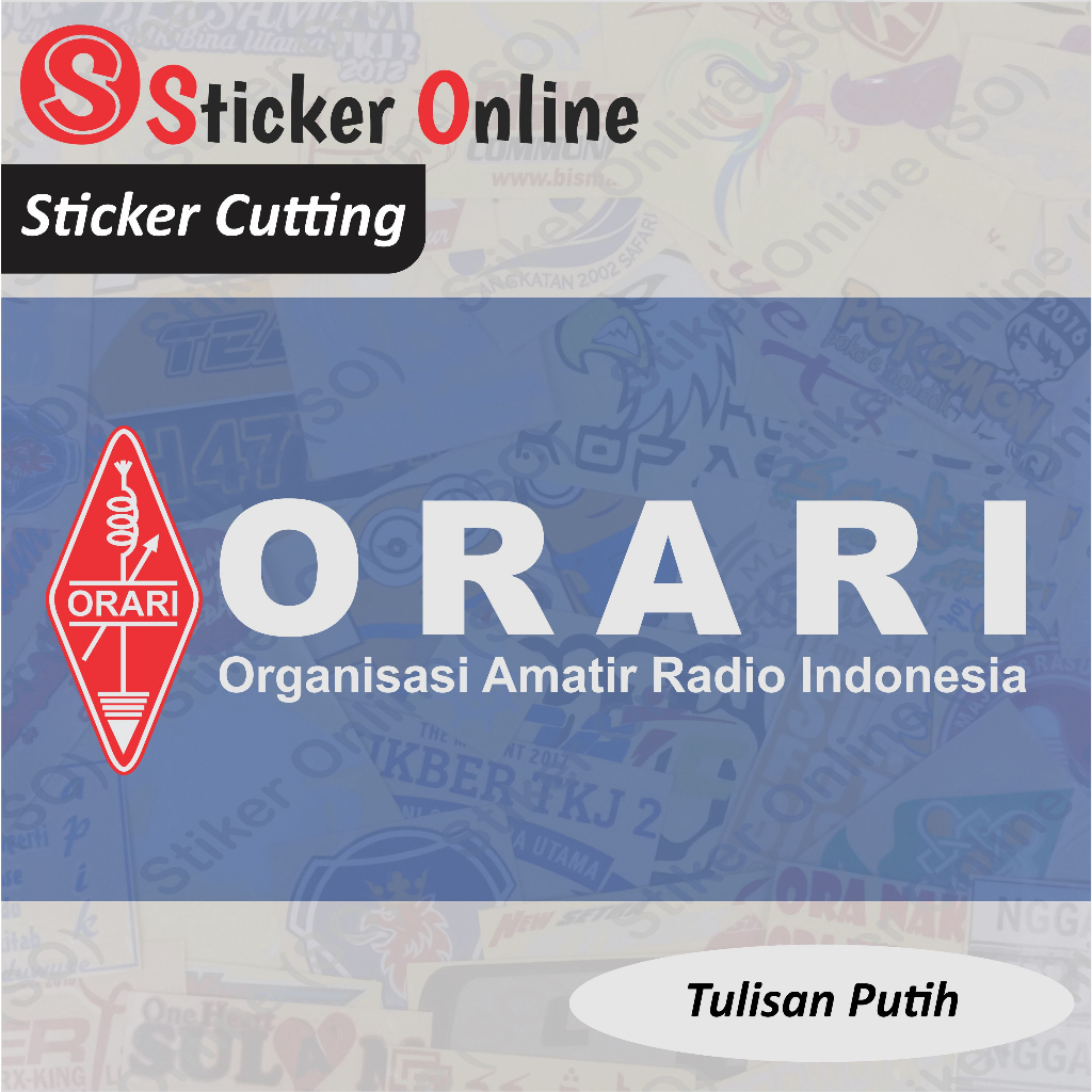 Orari Writing Logo Sticker | Sticker Cutting Orari Writing | Shopee ...