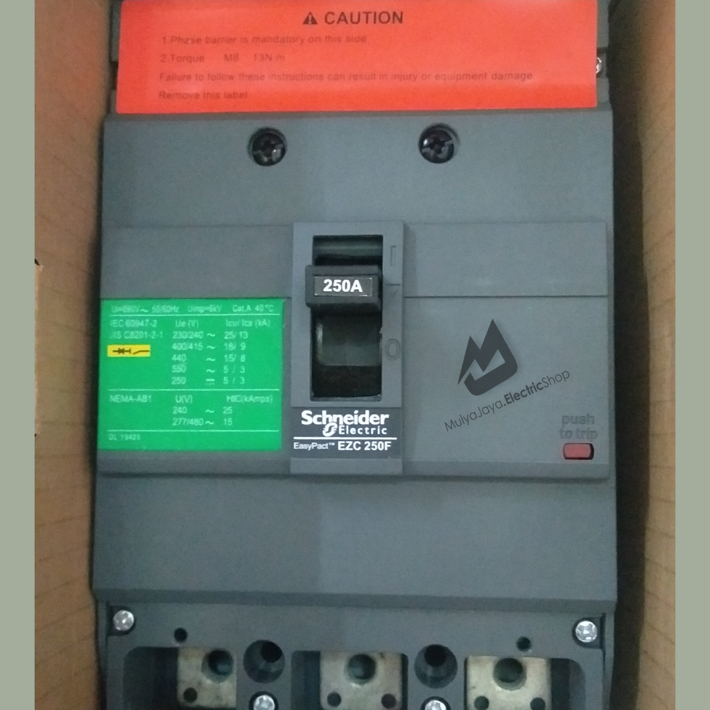 Mccb Schneider Ezc250f 3phase (18kA) 100A/125A/160A/200A/225A/250A EasyPact EZC 250F (18kA ...