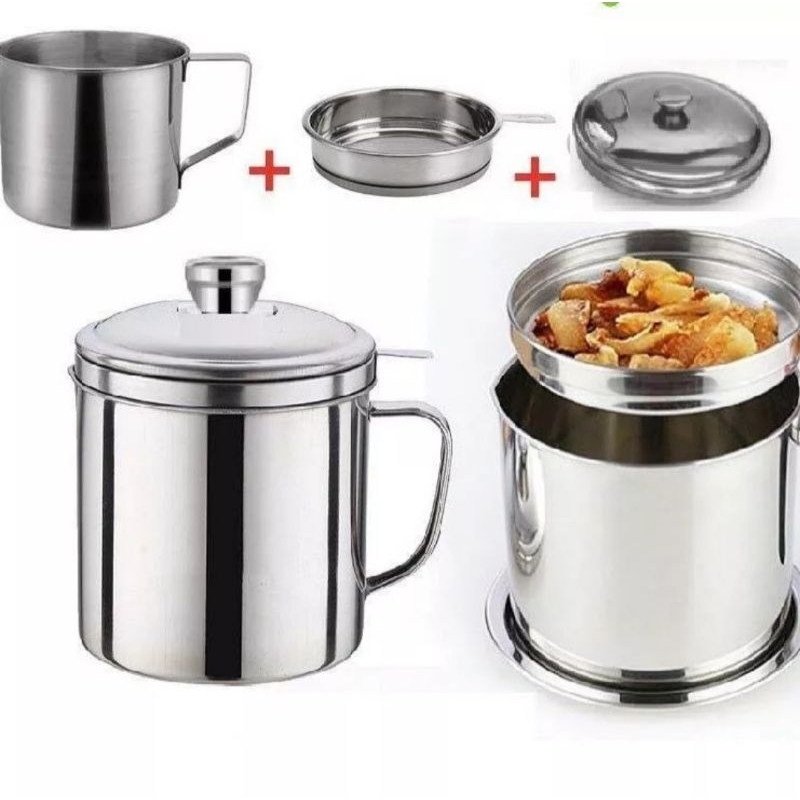 Cooking OIL Filter STAINLESS OIL POT STAINLESS Filter Cup STAINLESS OIL ...