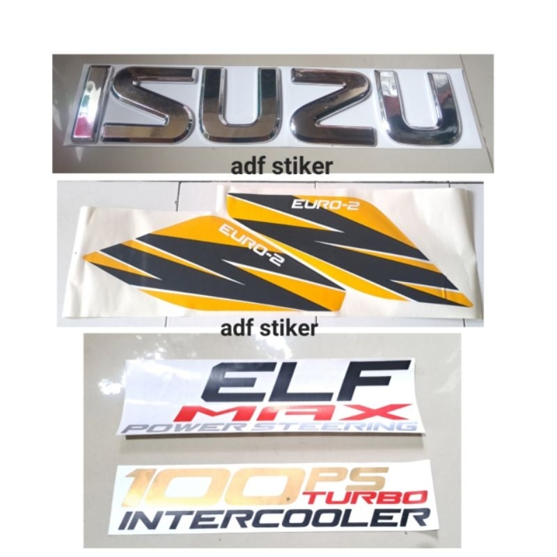 Isuzu elf max 100ps stickers / elf power steering stickers 125ps / elf ...