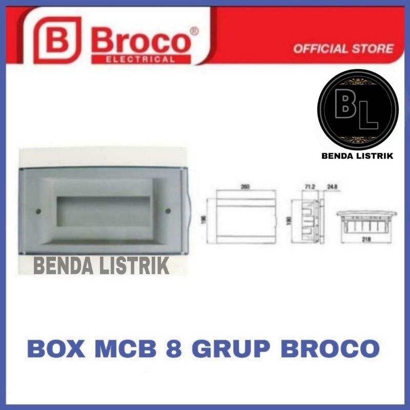 Mcb Box 8 Group 17108-55 Inbow White Broco - Mcb Box Contains 8 Broco ...