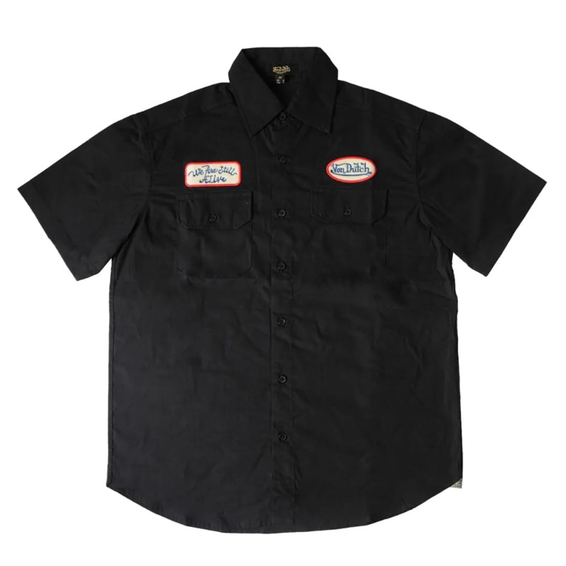 KEMEJA HITAM Vondutch Shirt workshirt Black polos NEW 100% ORIGINAL ...
