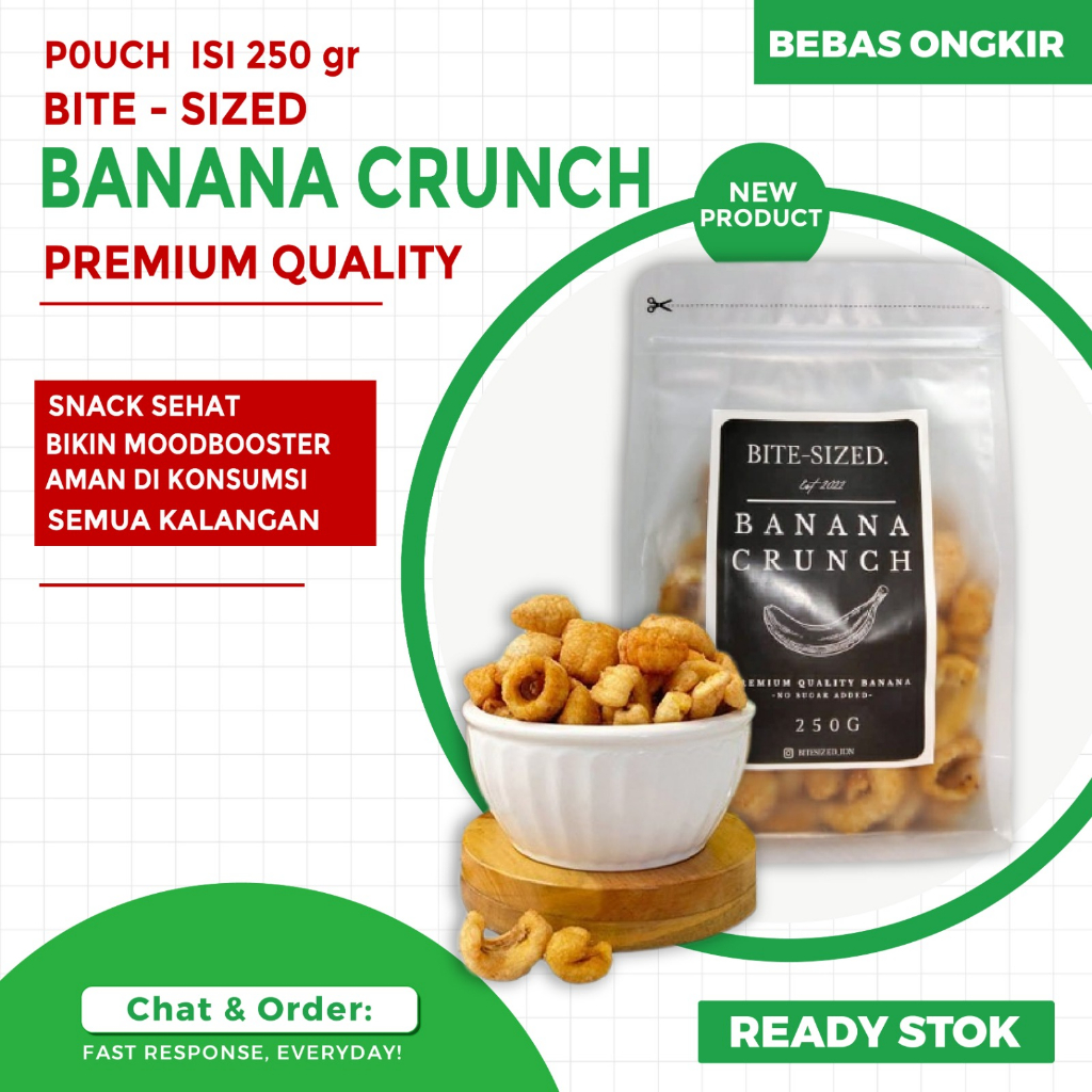 Bite Sized Banana Crunch Premium Rambak Banana Chips Banana Snack Snack 250gr | Shopee Philippines