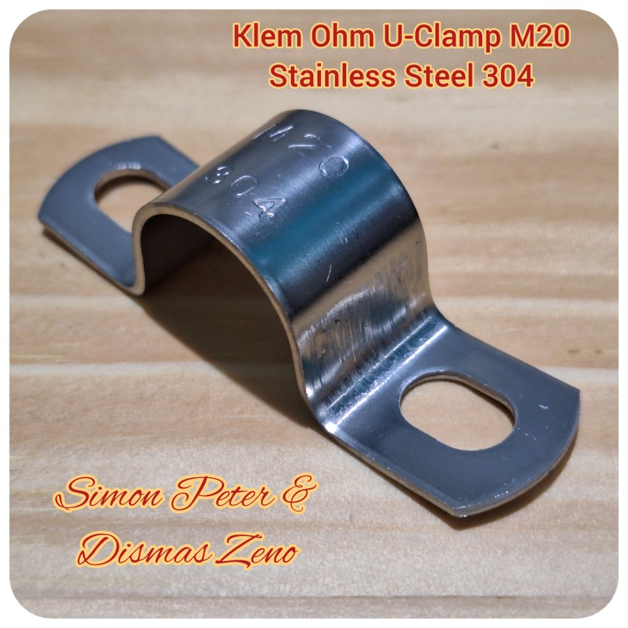 Pipe Clamps 1/2 inch M20 Stainless Steel 304 Pipe Clamp U-Shaped Ohm ...