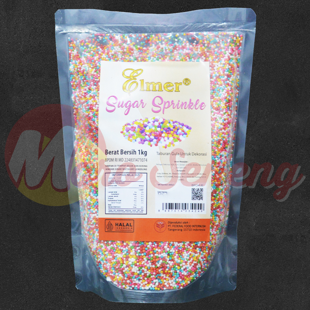 Spikel Elmer 1kg Sprinkle Sugar Trimit Rainbow Color Cake Decoration 1 ...