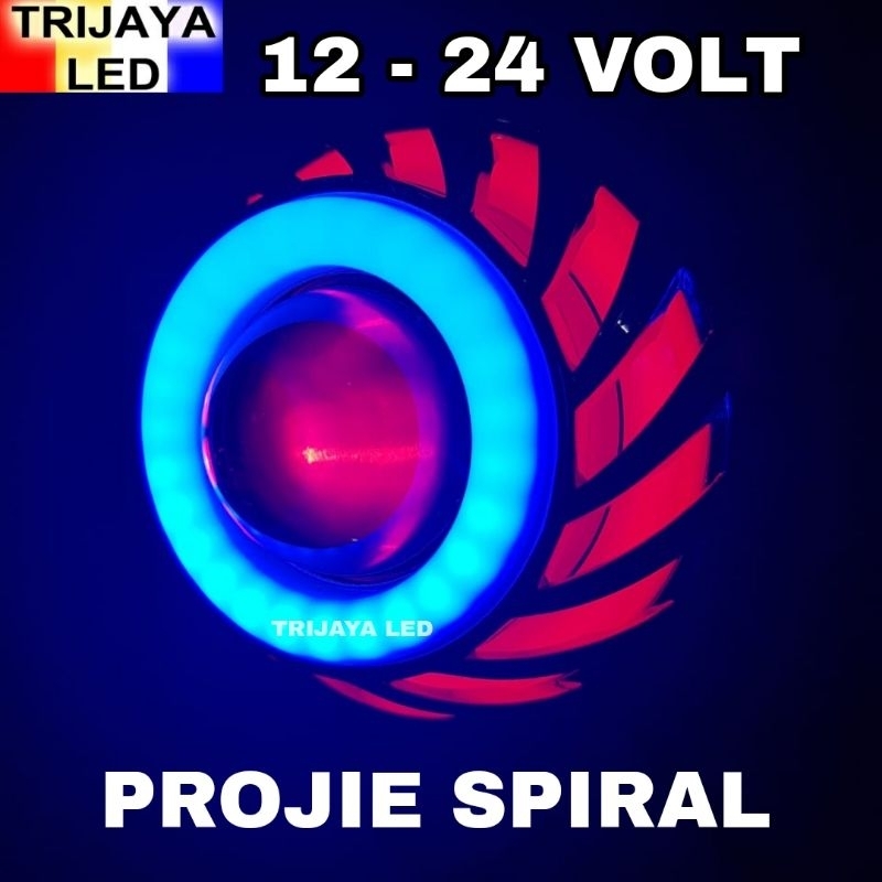MERAH Led Headlight Projie 12-24 Volt Running Flash Truck Bus Canter ...