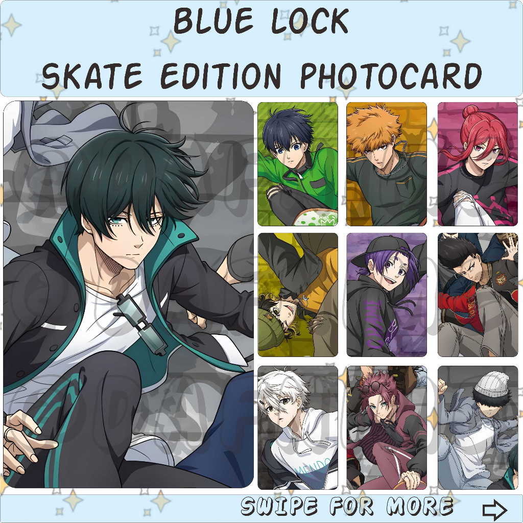 Blue LOCK SKATE EDITION PHOTOCARD ANIME | Shopee Philippines