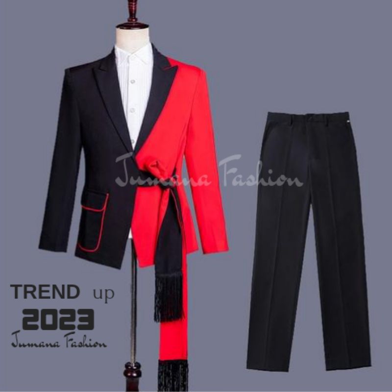 Men's Suit With Strap Style | Stage Suit | Latest Men's Strap Suit ...
