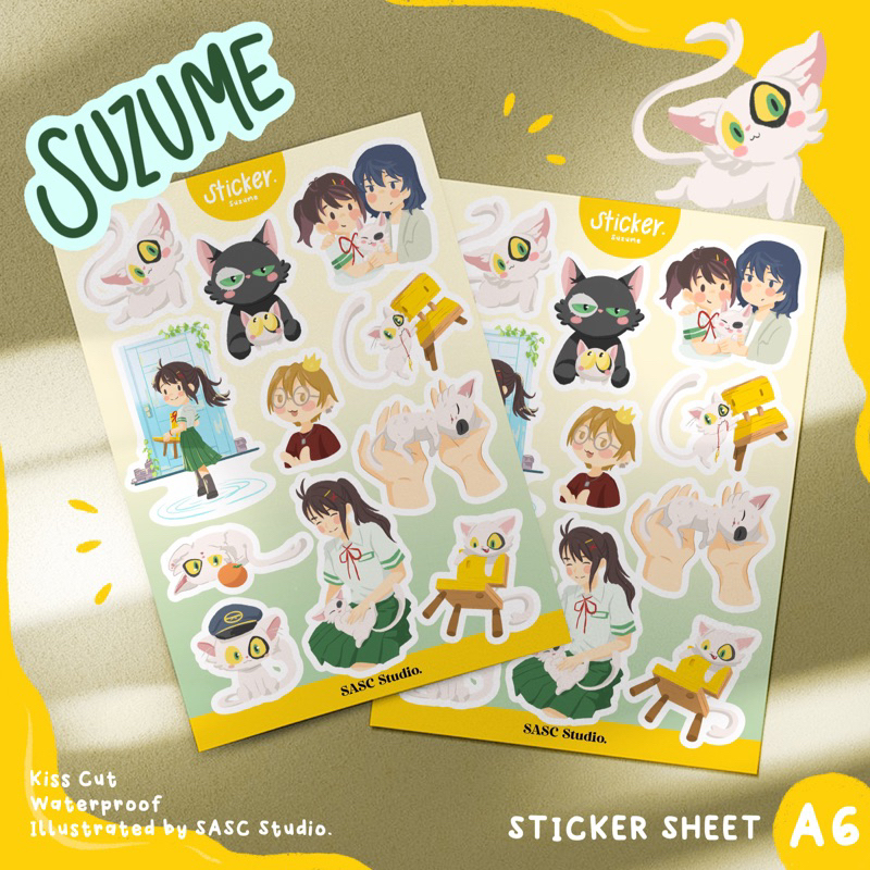 Suzume no Tojimari sticker sheet | Cute aesthetic anime stickers ...
