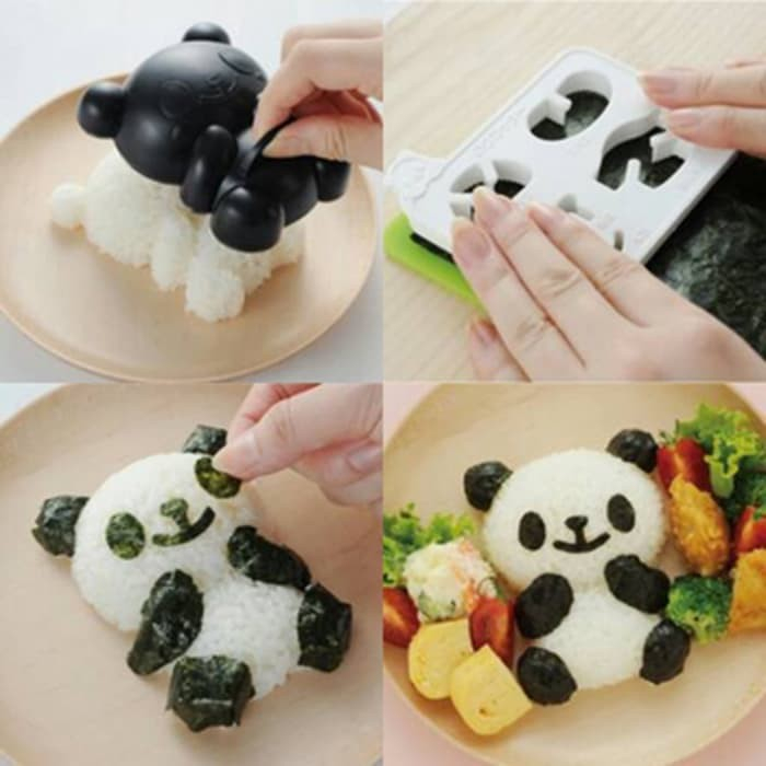 Panda Rice Sandwich Cookies Mold / Rice Bread Cake Mold Bento Lunch ...
