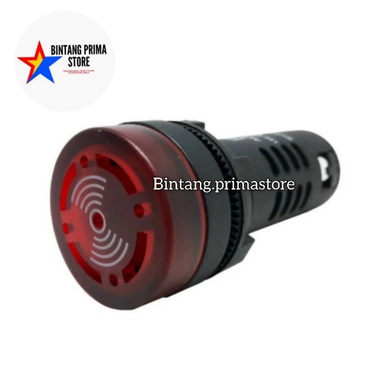 MERAH Buzzer With Lamp 22mm 220 VAC and 24 VDC Red Made in China ...