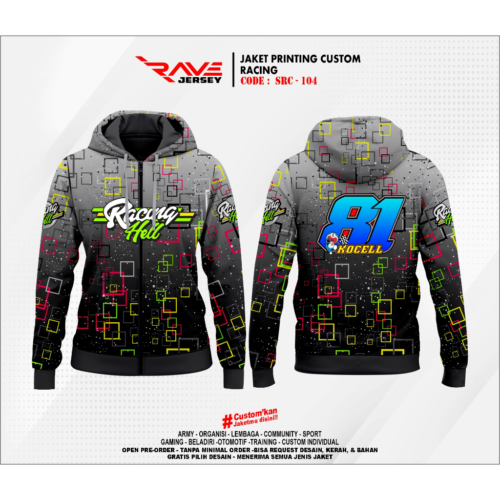 2nd Session RACING Motorcycle Jacket FULL PRINTING Sublime CUSTOM ...