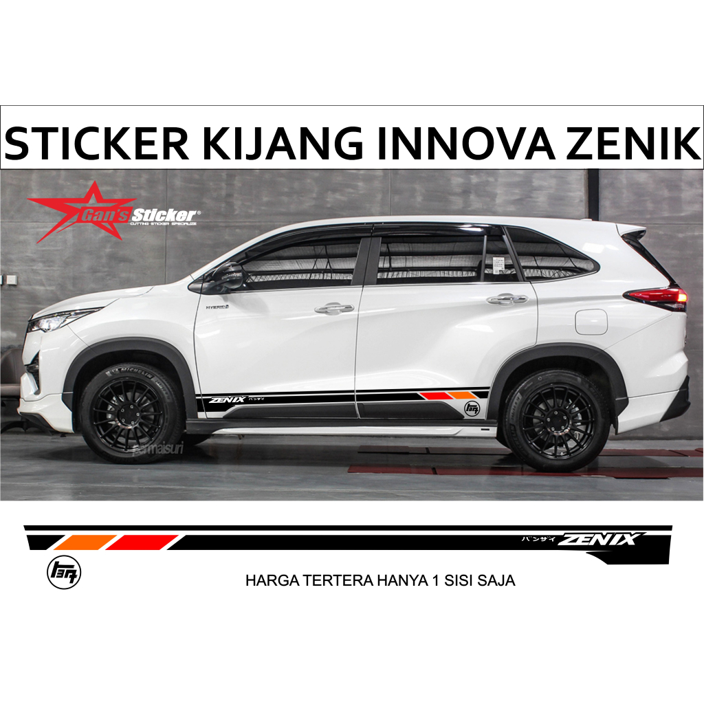 Toyota kijang innova zenix sticker, kijang zeniz accessories | Shopee ...