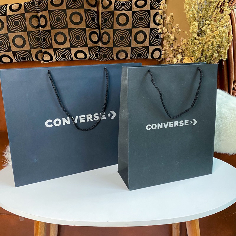 Black Converse Paper Bag Shopping Bag Mall for Shoe Boxes | Shopee ...