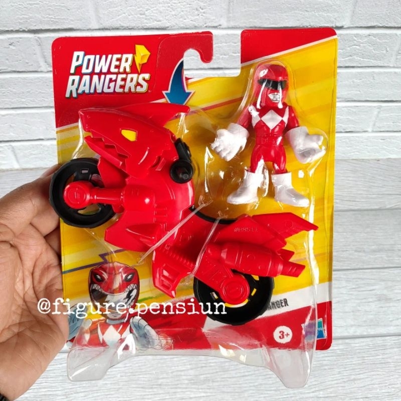 Power RANGERS PLAYSKOOL MIGHTY MORPHIN RED RANGER SHARK CYCLE HASBRO ...