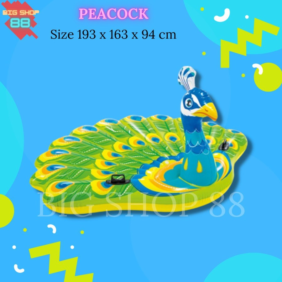 Intex 57250 PEACOCK ISLAND INFLATABLE POOL FLOAT Kids Swimming Tire ...