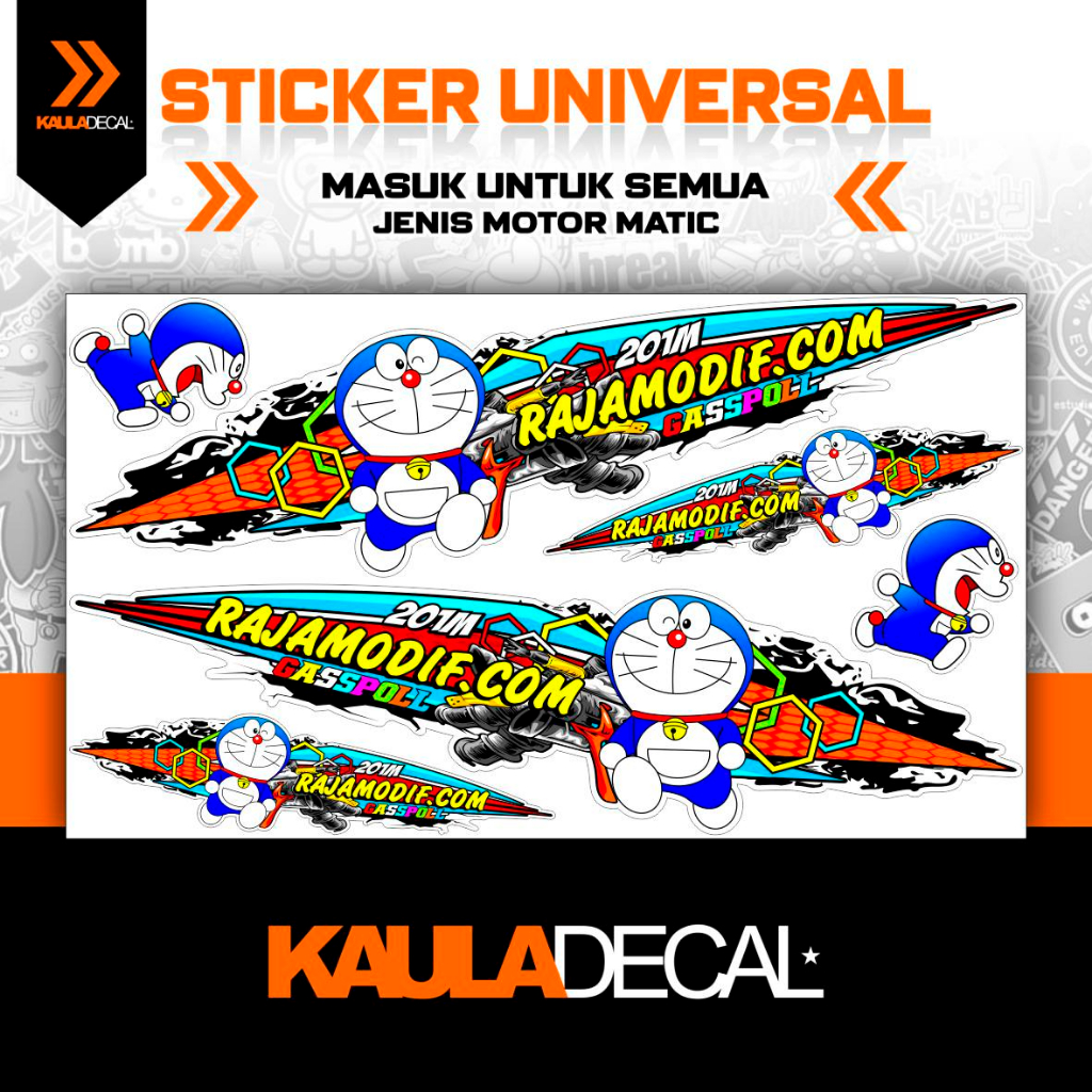 Motorcycle STRIPING STICKER ALL MATIC MOTIF 683 / UNIVERSAL MATIC ...