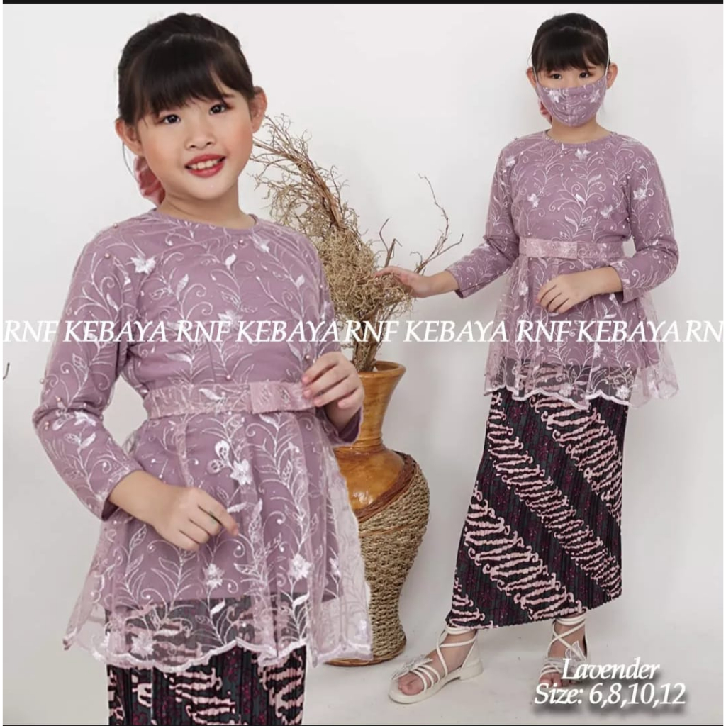 Set Of Kebaya For Girls Aged 5-12 Years, Kebaya For Graduation Children ...