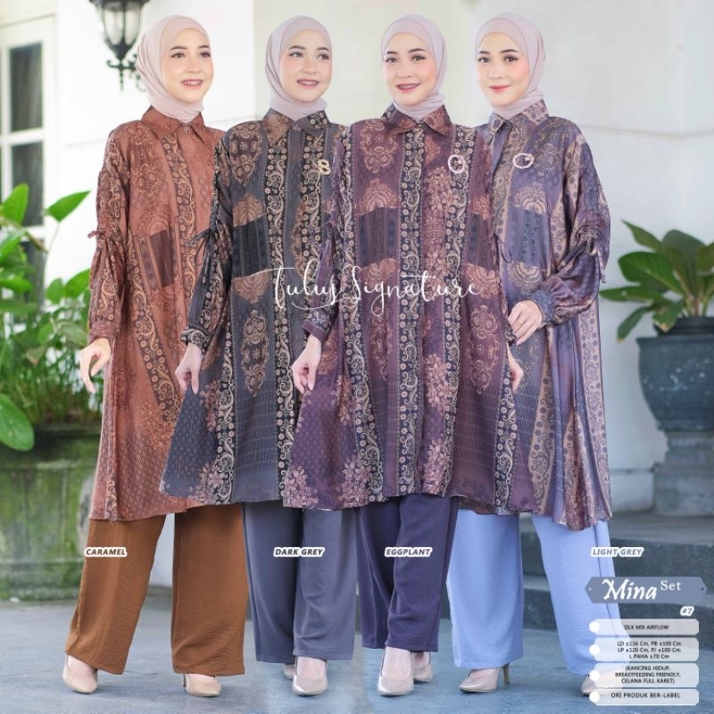 Mina 7 ONE SET ORI TULUS/MINA SET MINA 7 SILK MIX CRINKLE AIRFLOW SET ...