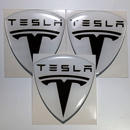 Tesla Stickers Embossed Flexible 3D Merchandise Stickers | Shopee ...