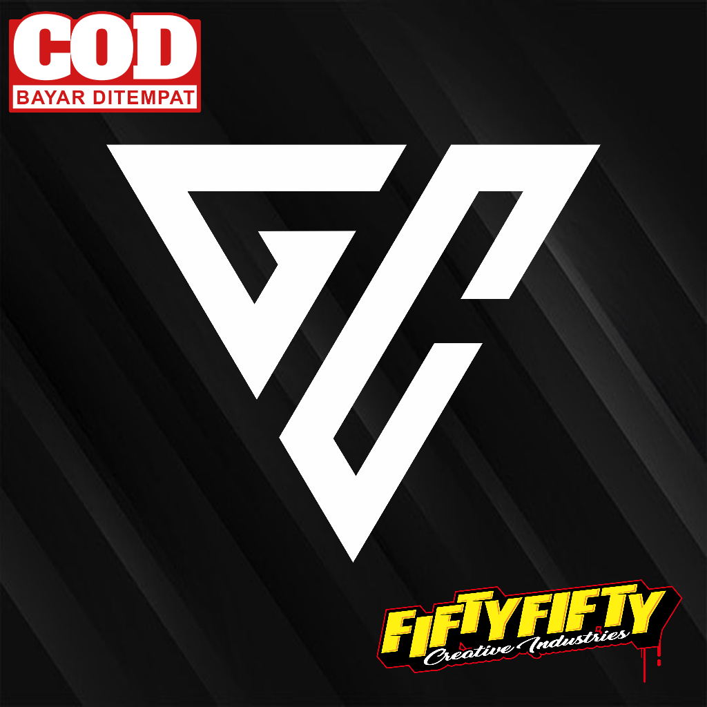 Gc LOGO Cutting Stickers Latest Viral Stickers Motorcycle Car Helmet ...