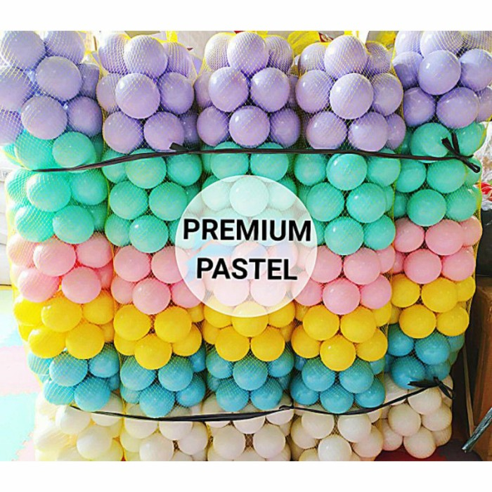 Bath Toys Balls / Plastic Balls pastel Colors SNI Contents 50PCS ...