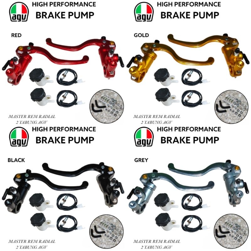 Radial Brake MASTER SET AGV KRS MODEL RADIAL MODEL S1 MOTOR NMAX - XMAX ...