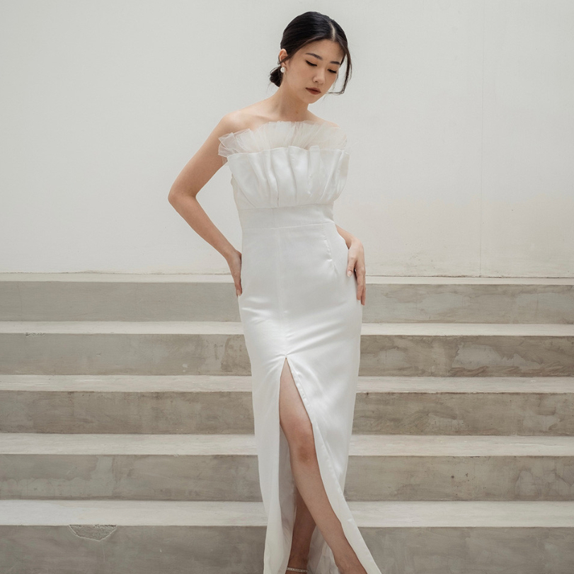 Giea - Anora Dress White (S) | Shopee Philippines
